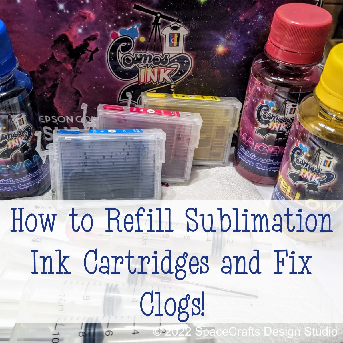 How to Refill Sublimation Ink Cartridges for Epson Workforce Printers ...