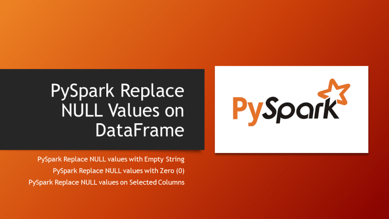 PySpark fillna() & fill() - Replace NULL/None Values - Spark By {Examples}