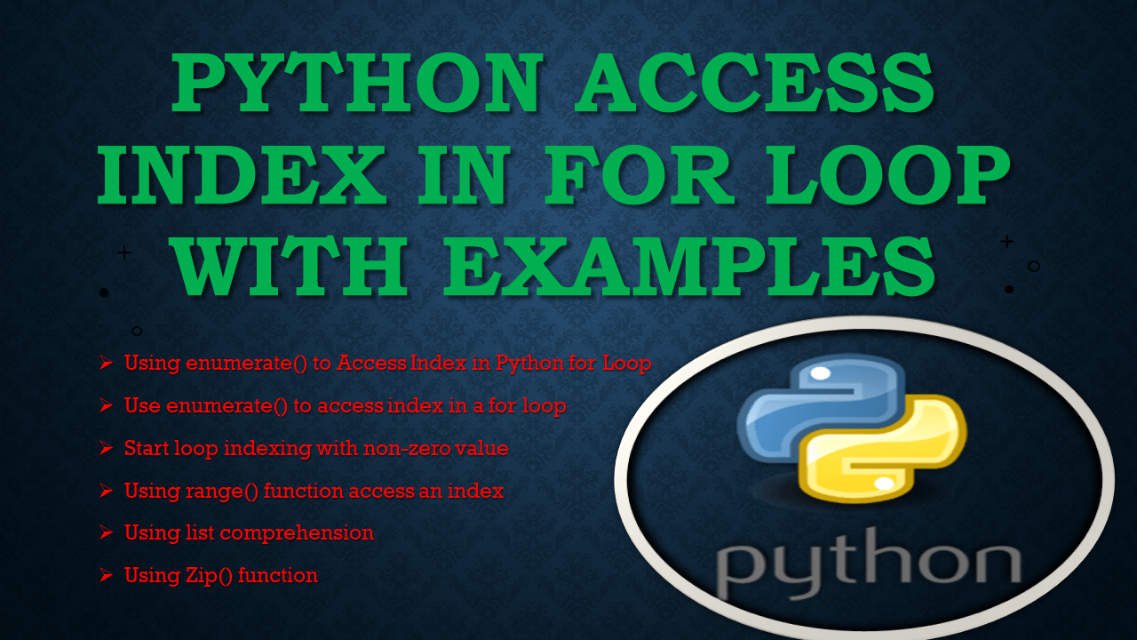 Python Access Index In For Loop With Examples Spark By Examples