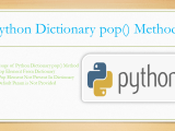 Python Dictionary Pop Method Spark By Examples