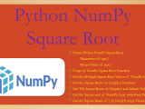 Python Numpy Square Root Spark By Examples