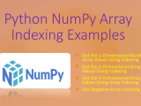 Python Numpy Array Indexing Spark By Examples