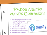 Numpy Array Tutorial Python Numpy Array Operations And Types And