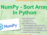 Numpy Sort Array Spark By Examples
