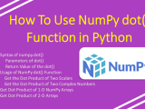 How To Use Numpy Dot Function In Python Spark By Examples