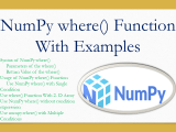 Numpy Where Function With Examples Spark By Examples