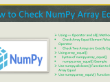 How To Check Numpy Array Equal Spark By Examples