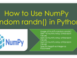 How To Use Numpy Random Randn In Python Spark By Examples