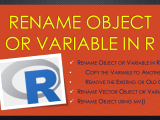 Rename Object Or Variable In R Spark By Examples