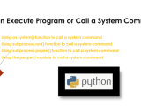 Python Execute Program Or Call A System Command Spark By Examples