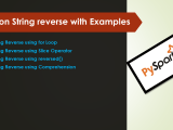 Python String Reverse With Examples Spark By Examples