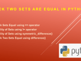 Check Two Sets Are Equal In Python Spark By Examples
