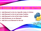 Add Element To List By Index In Python Spark By Examples