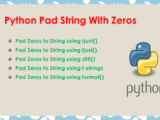 Python Pad String With Zeros Spark By Examples