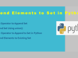Append Elements To Set In Python Spark By Examples