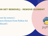 Python Set Remove Remove Element Spark By Examples