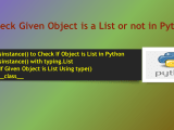 Check Given Object Is A List Or Not In Python Spark By Examples