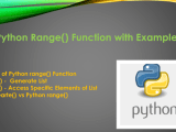Python Range Function With Examples Spark By Examples