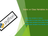 Static Or Class Variables In Python Spark By Examples