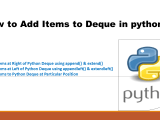How To Add Items To Deque In Python Spark By Examples