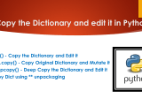 Copy The Dictionary And Edit It In Python Spark By Examples