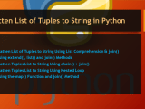 Flatten List Of Tuples To String In Python Spark By Examples