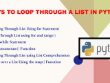 Ways To Loop Through A List In Python Spark By Examples