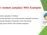 Python Random Sample With Examples Spark By Examples