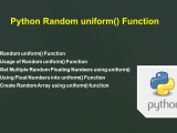 Python Random Uniform Function Spark By Examples