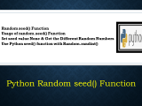 Python Random Seed Function Spark By Examples