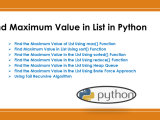 Find Maximum Value In List In Python Spark By Examples