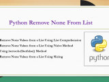 Python Remove None From List Spark By Examples