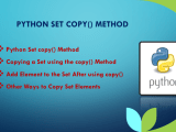 Python Set Copy Method Spark By Examples