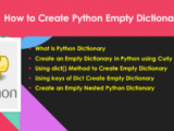 How To Create Python Empty Dictionary Spark By Examples