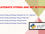 Concatenate String In Python For Variable At Joel Sherwin Blog