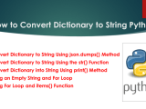 How To Convert Dictionary To String Python Spark By Examples
