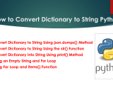 How To Convert Dictionary To String Python Spark By Examples