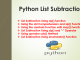 Python List Subtraction Spark By Examples