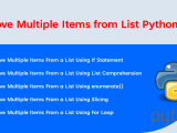 Remove Multiple Items From List Python Spark By Examples
