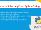 Remove Substring From Python String Spark By Examples