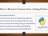 How To Remove Commas From A String Python Spark By Examples
