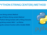 Python String Center Method Spark By Examples