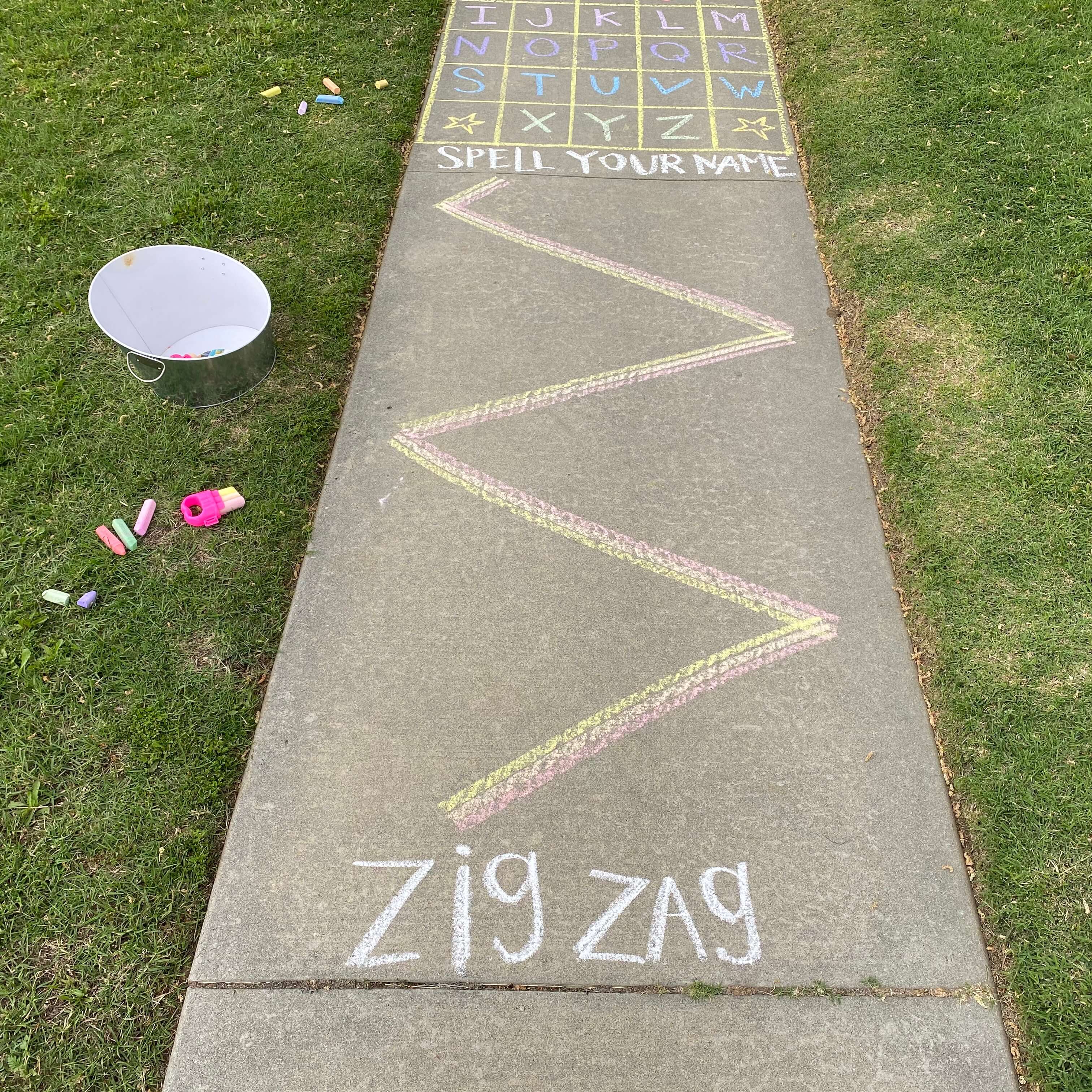 Chalk Obstacle Course - Sparkling in Second Grade
