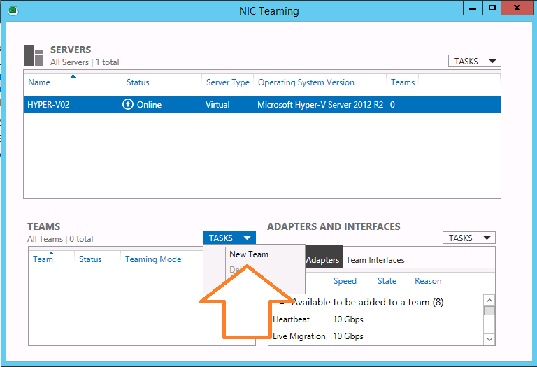 Konfiguracja NIC TEAMING (grupowanie kart) w Windows Serwer 2012 – Spece.IT