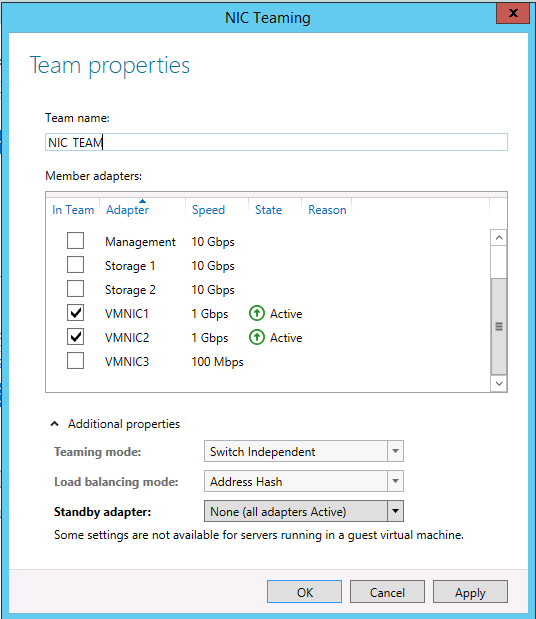 Konfiguracja NIC TEAMING (grupowanie kart) w Windows Serwer 2012 – Spece.IT