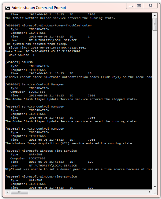 PsLogList.exe i wpisy z dziennika zdarzeń w wierszu poleceń ...