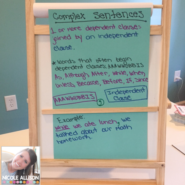 Complex Sentences {Ideas and Freebie} - Speech Peeps