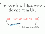 Php Remove Http Https Www And Slashes From Url Speedysense