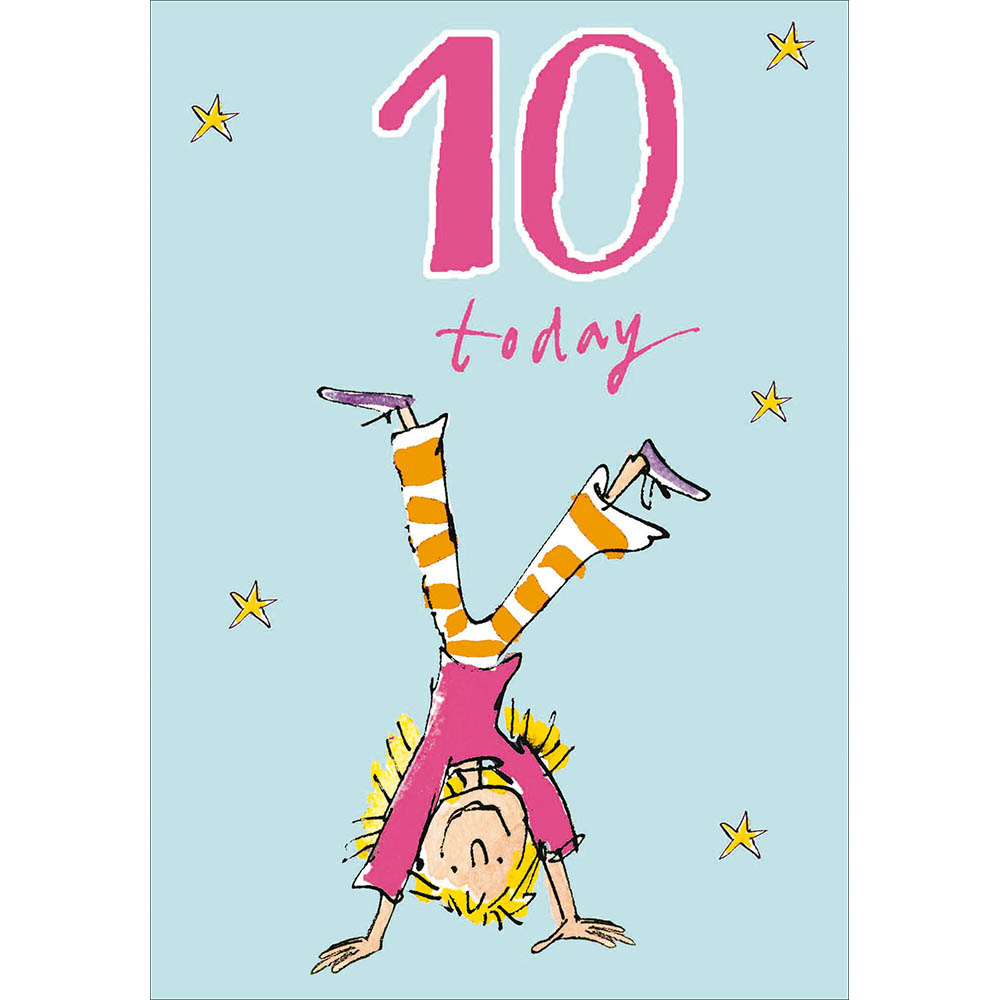 Quentin Blake '10 Today' Greetings Card | Spencer Thorn