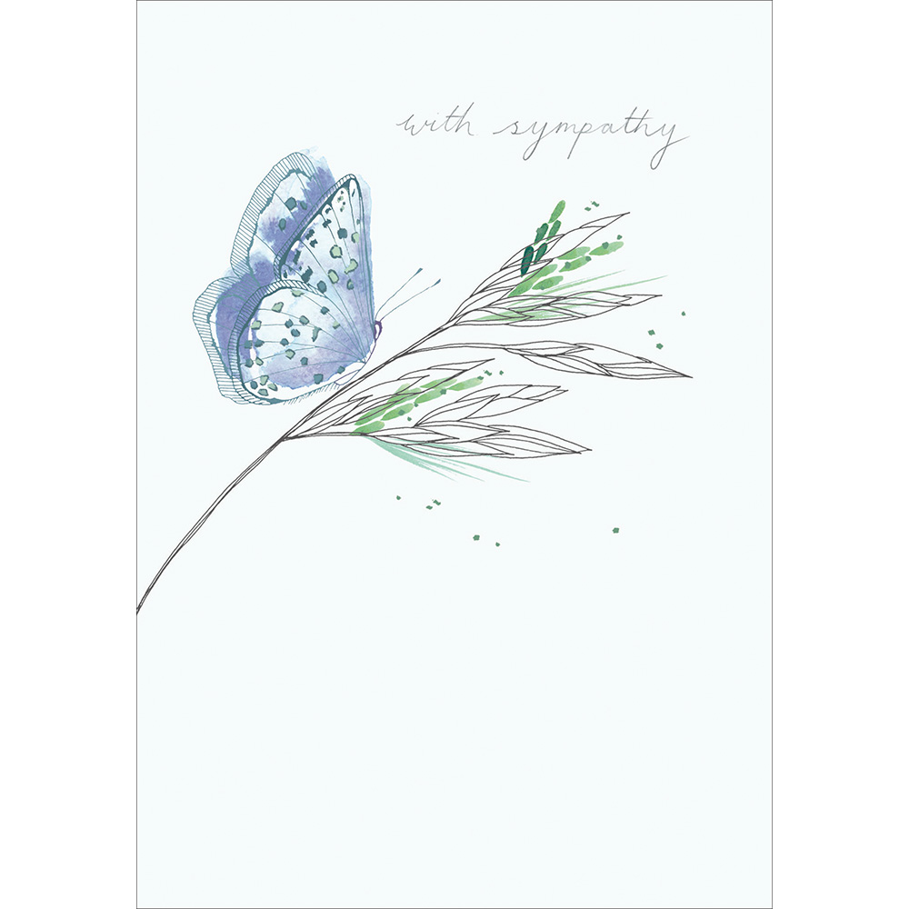 Woodmansterne 'With Sympathy' Greetings Card | Spencer Thorn